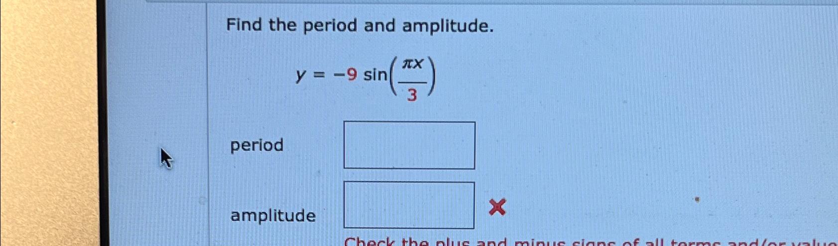 Solved Find the period and | Chegg.com