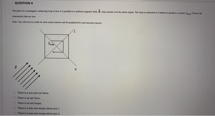 Solved QUESTION 4 The plane of a rectangular conducting loop | Chegg.com