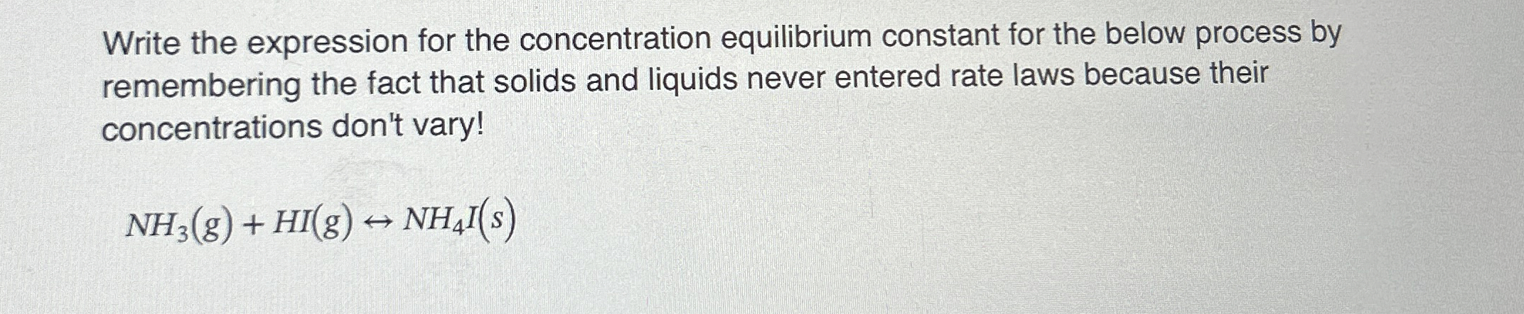 Solved Write the expression for the concentration | Chegg.com