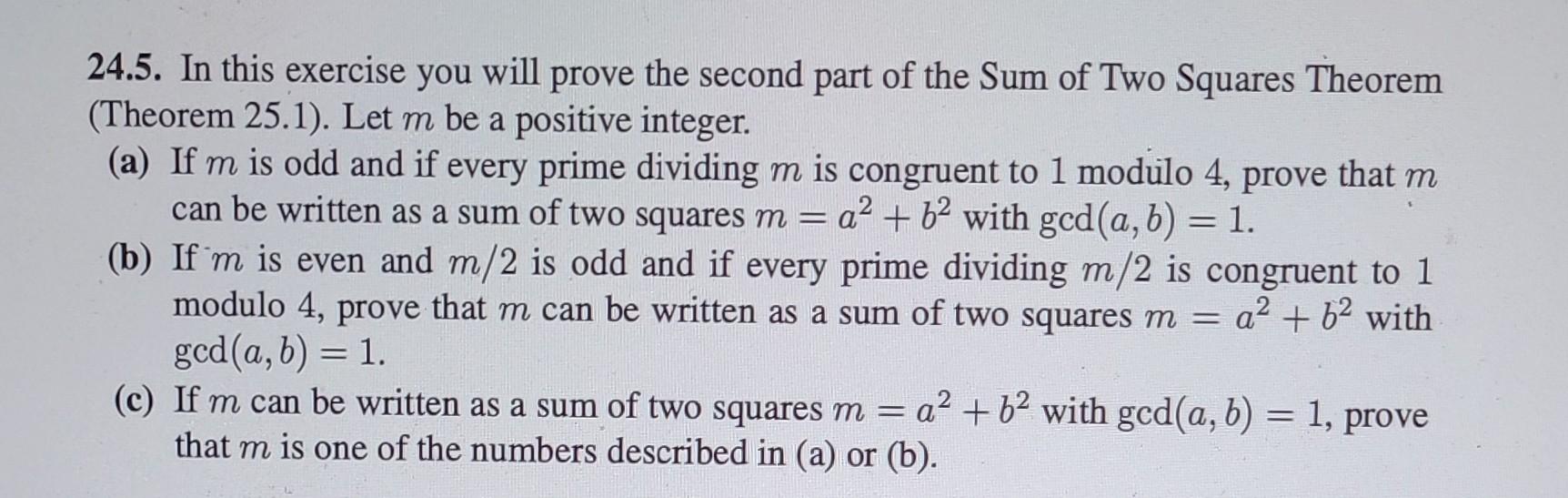 Solved 24.5. In this exercise you will prove the second part | Chegg.com