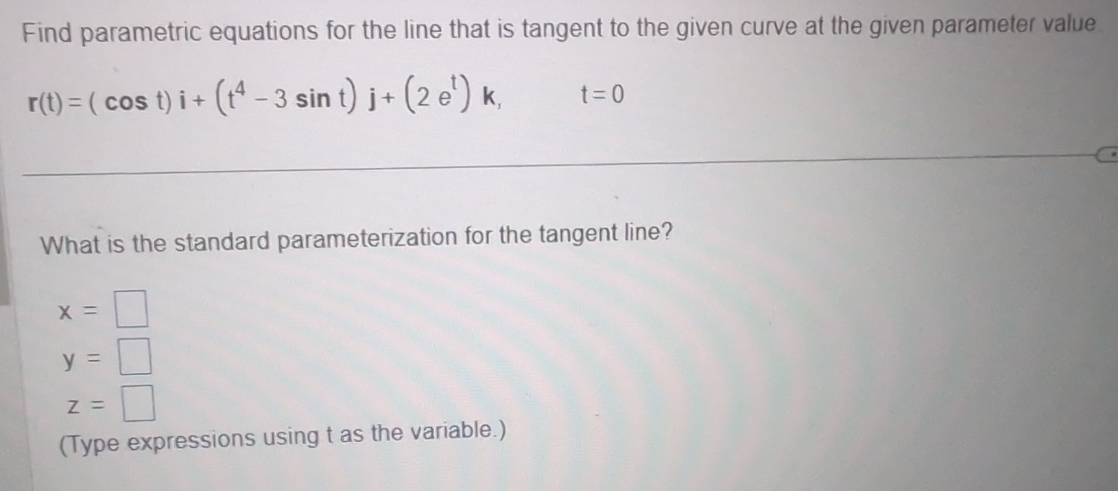 Solved Find parametric equations for the line that is | Chegg.com