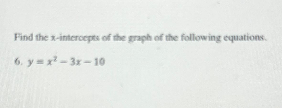 Solved Find the x-intercepts of the graph of the following | Chegg.com
