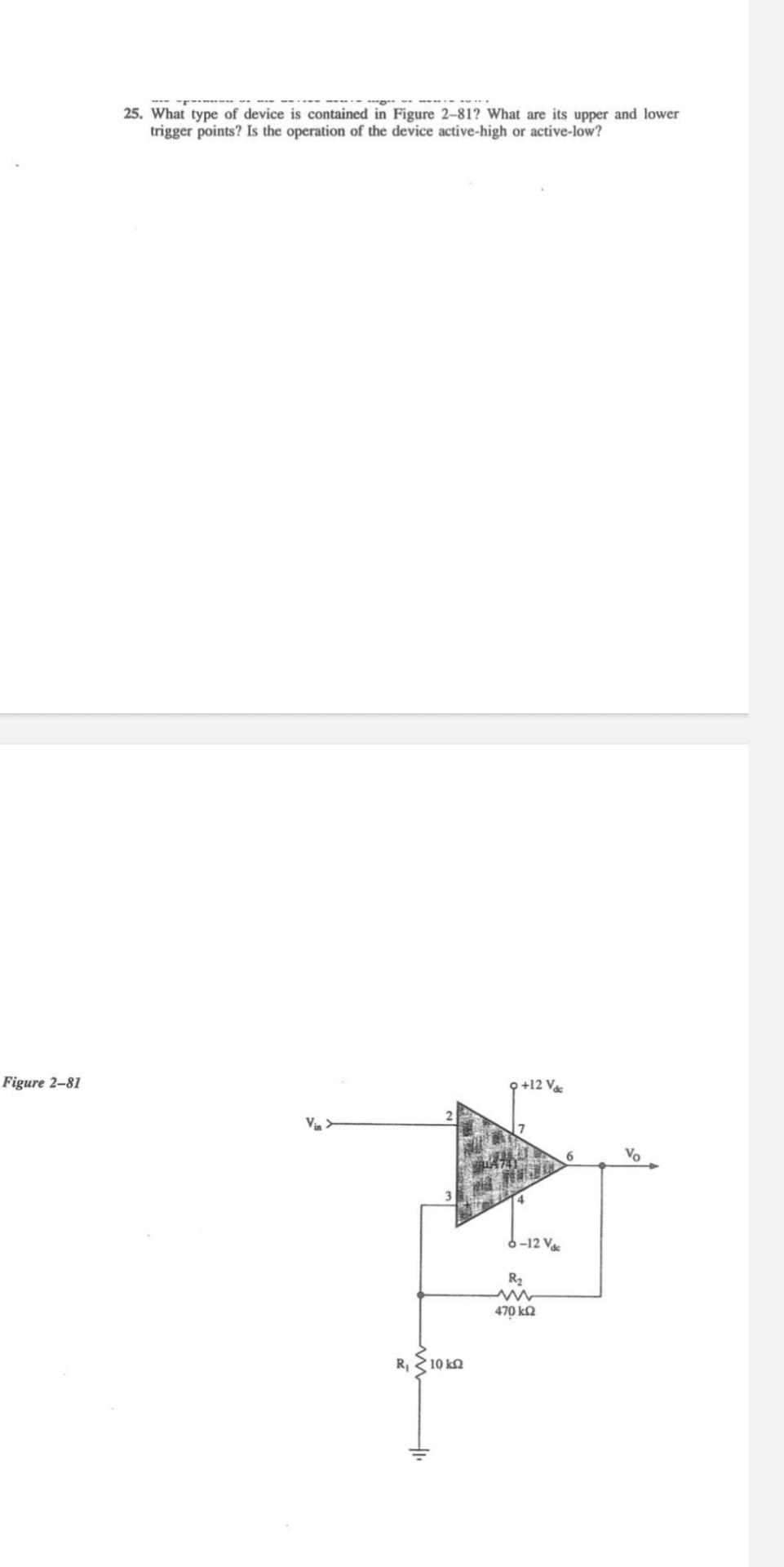 Solved 25. What type of device is contained in Figure 2-81? | Chegg.com