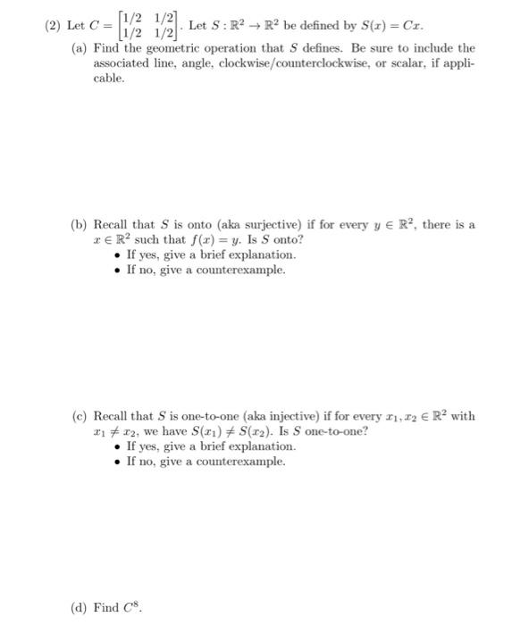 Solved Linear Algebra: Got this wrong, would like step by | Chegg.com