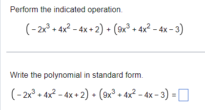 Solved Perform the indicated | Chegg.com