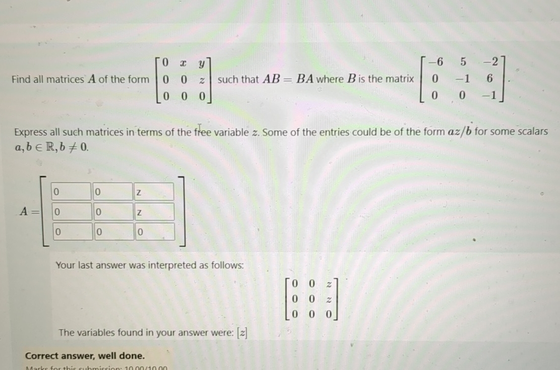 Solved Find all matrices A of the form | Chegg.com
