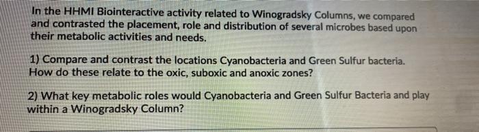 Solved In the HHMI Biointeractive activity related to | Chegg.com