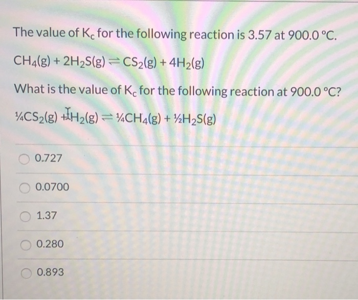 Solved The value of Kc for the following reaction is 3.57 at | Chegg.com
