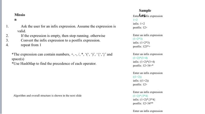 Solved Enter an infix expressionahar t - infichearimiil 1 If | Chegg.com