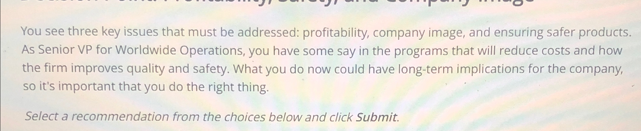 Solved You see three key issues that must be addressed: | Chegg.com
