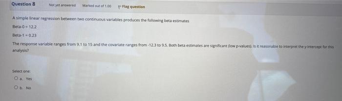 Solved A simple Linear regression between two continuous | Chegg.com