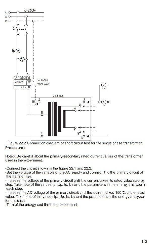 Experiment 22: SHORT CIRCUIT TEST FOR THE SINGLE | Chegg.com