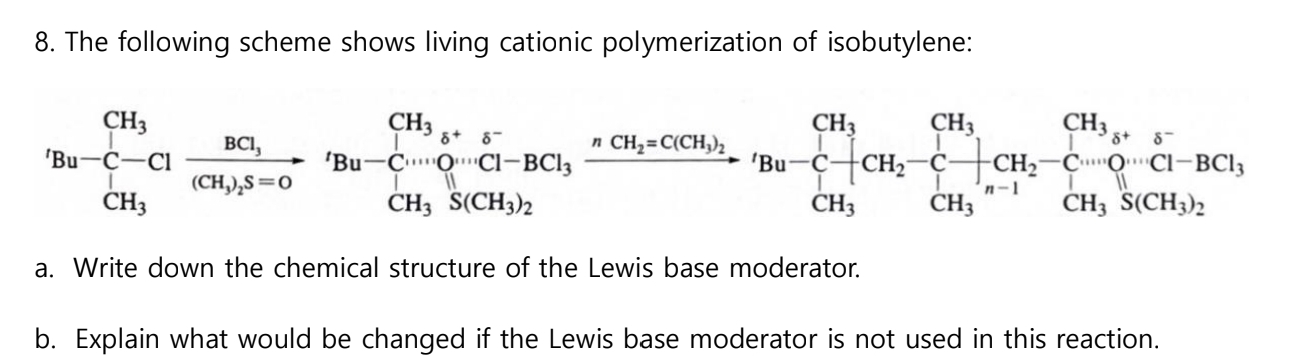 Solved The following scheme shows living cationic | Chegg.com