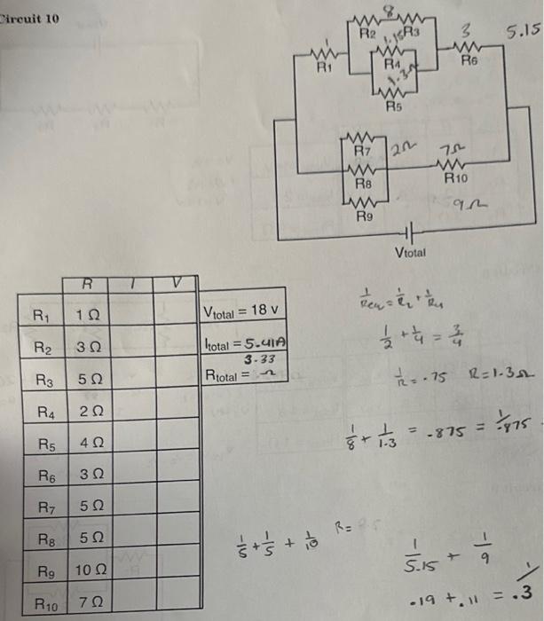 Solved Circuit 10 \begin{tabular}{|l|c|c|c|} \cline { 2 - 4 | Chegg.com