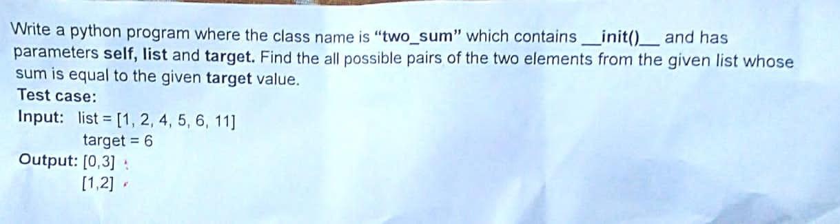 Solved Write a python program where the class name is | Chegg.com