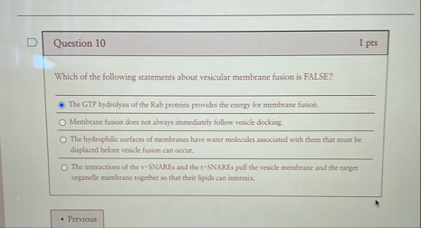 Solved Question 101 ﻿ptsWhich of the following statements | Chegg.com