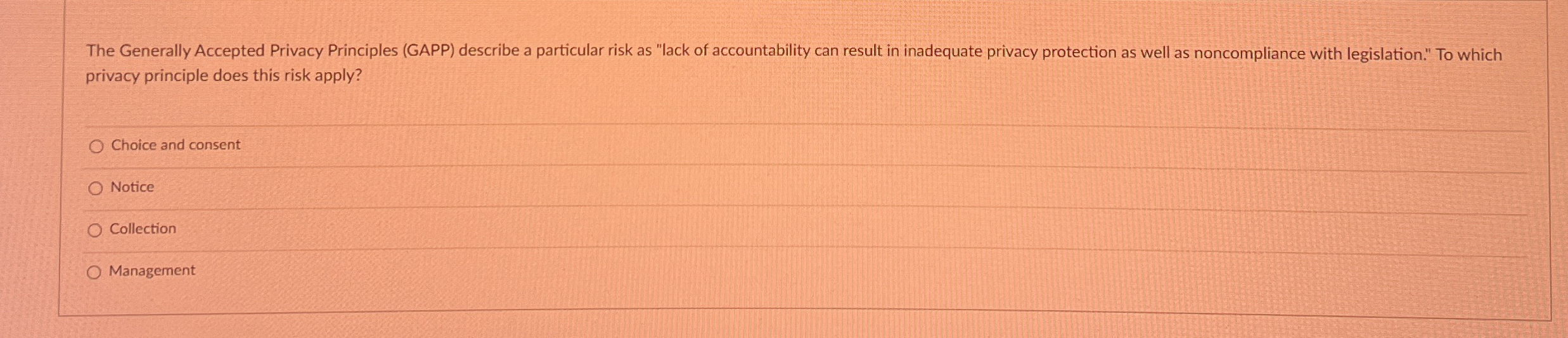 Solved The Generally Accepted Privacy Principles (GAPP) | Chegg.com
