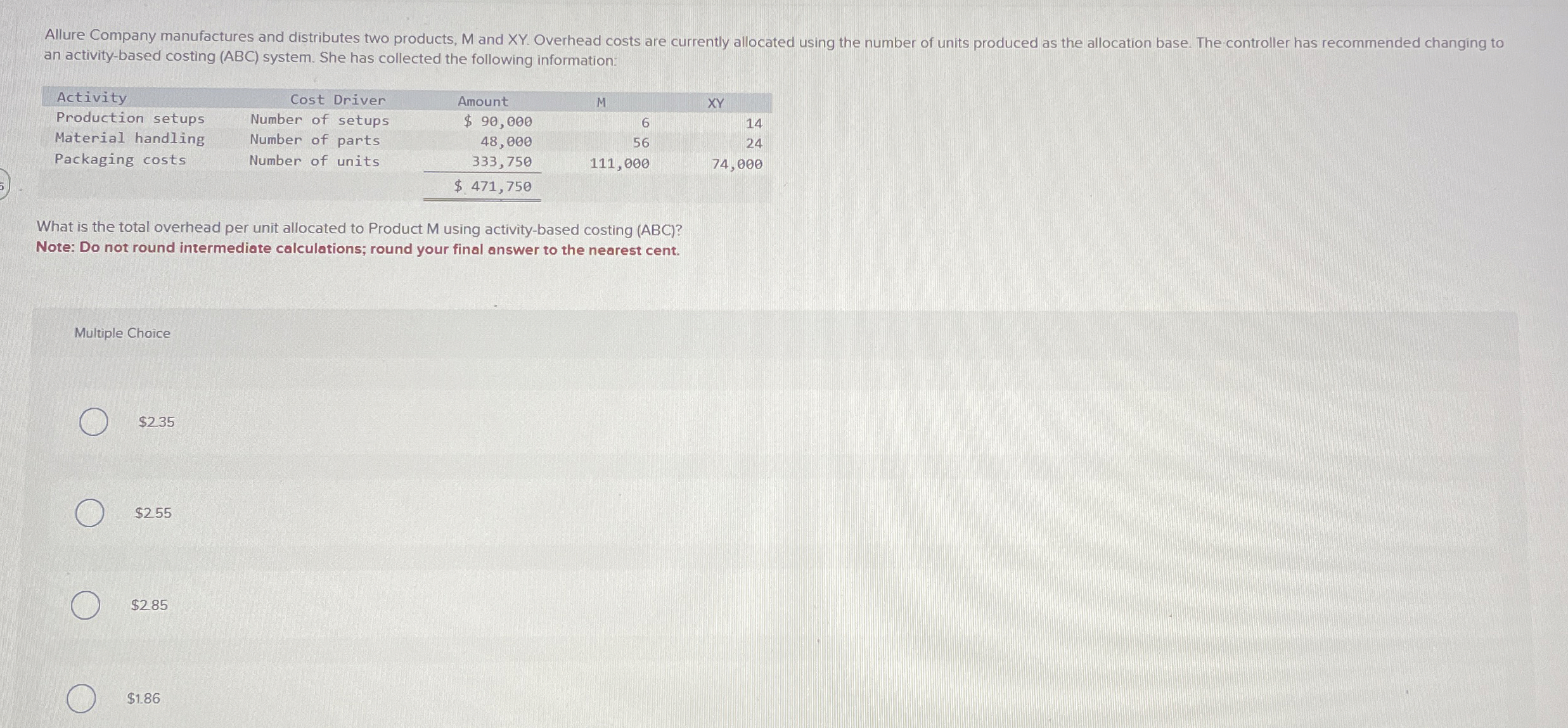 Solved an activity-based costing (ABC) ﻿system. She has | Chegg.com