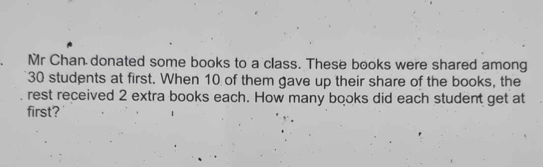 Solved Mr Chan donated some books to a class. These books | Chegg.com