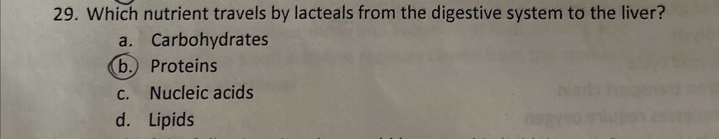 Solved Which nutrient travels by lacteals from the digestive | Chegg.com