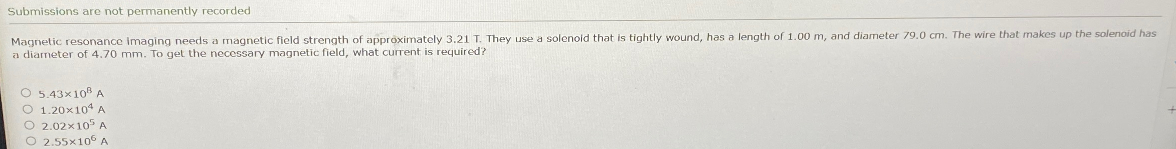 Solved Submissions are not permanently recorded a diameter | Chegg.com