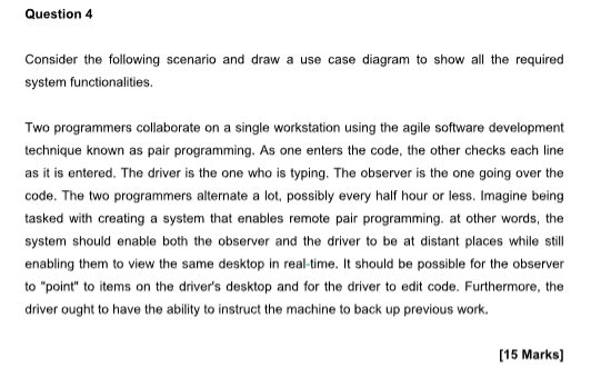 Solved helpQuestion 4Consider the following scenario and | Chegg.com