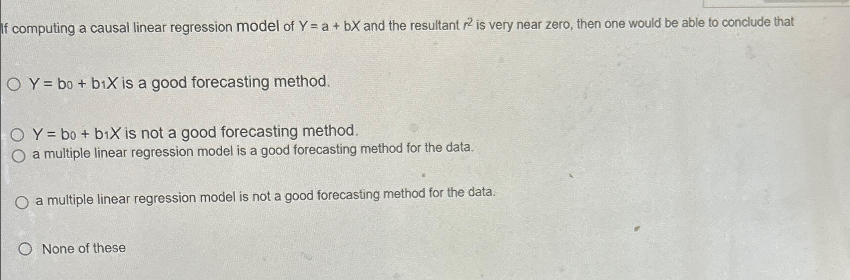 Solved If Computing A Causal Linear Regression Model Of 