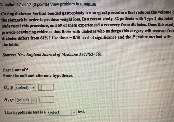 Solved Question 17 of 17 (3 points) View problem in a pop-up | Chegg.com