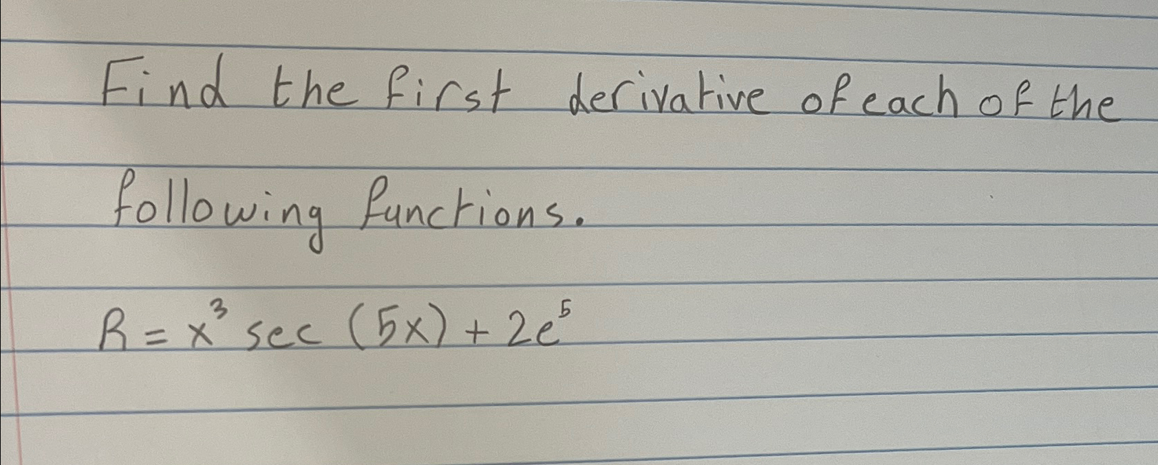Solved Find the first derivative of each of the following | Chegg.com