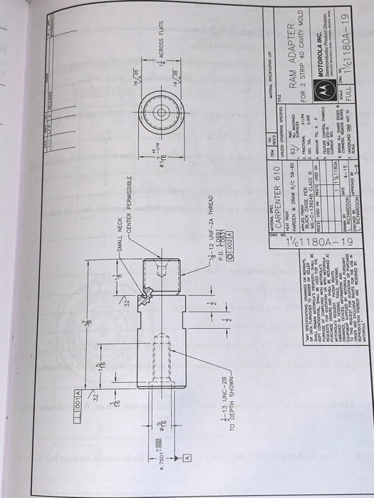 Solved 1%1180A- 19 VL00T 32 SMALL NECK 32 CENTER PERMISSIBLE | Chegg.com
