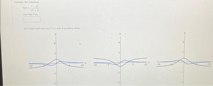 Solved Consider The Following F X X2 97−x2 A Find F X