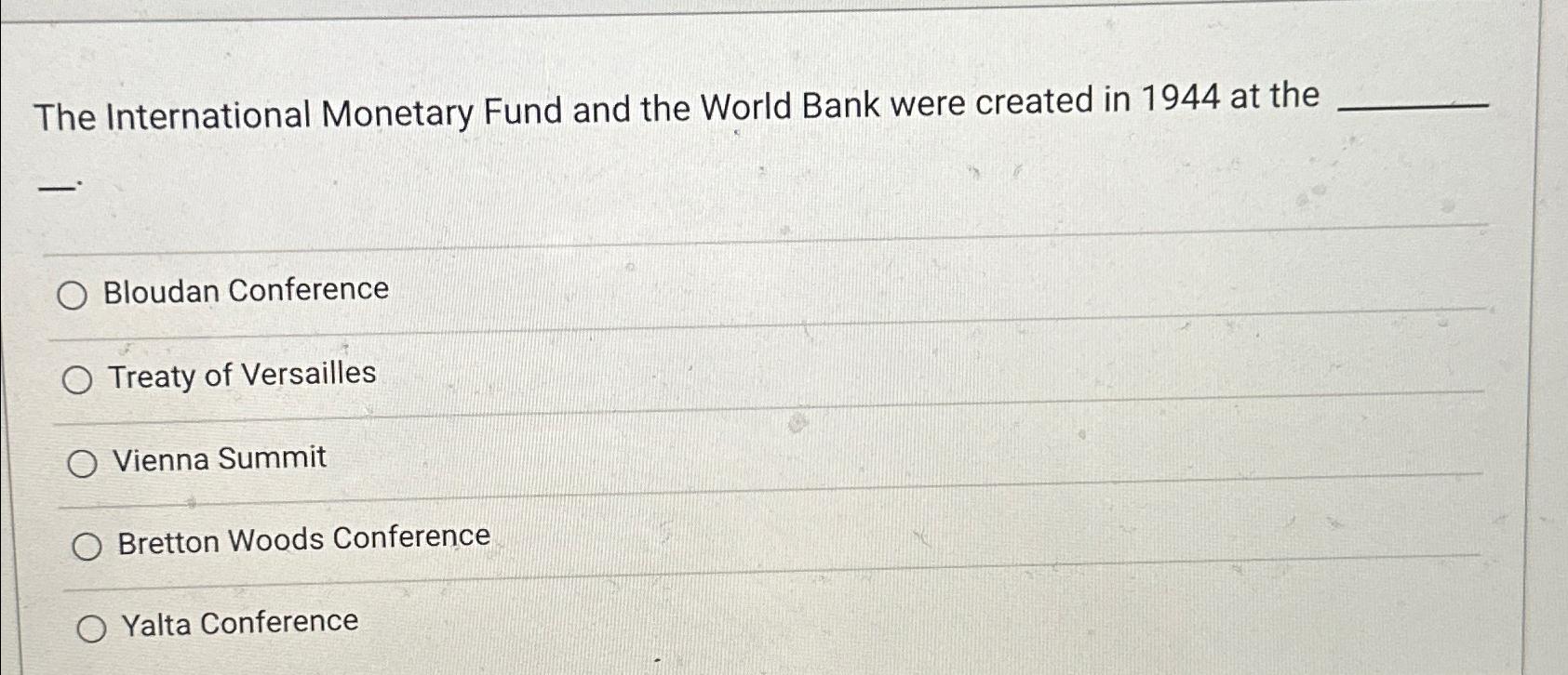 Solved The International Monetary Fund and the World Bank | Chegg.com