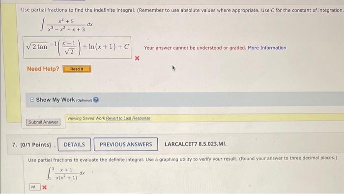 Solved Use partial fractions to find the indefinite | Chegg.com