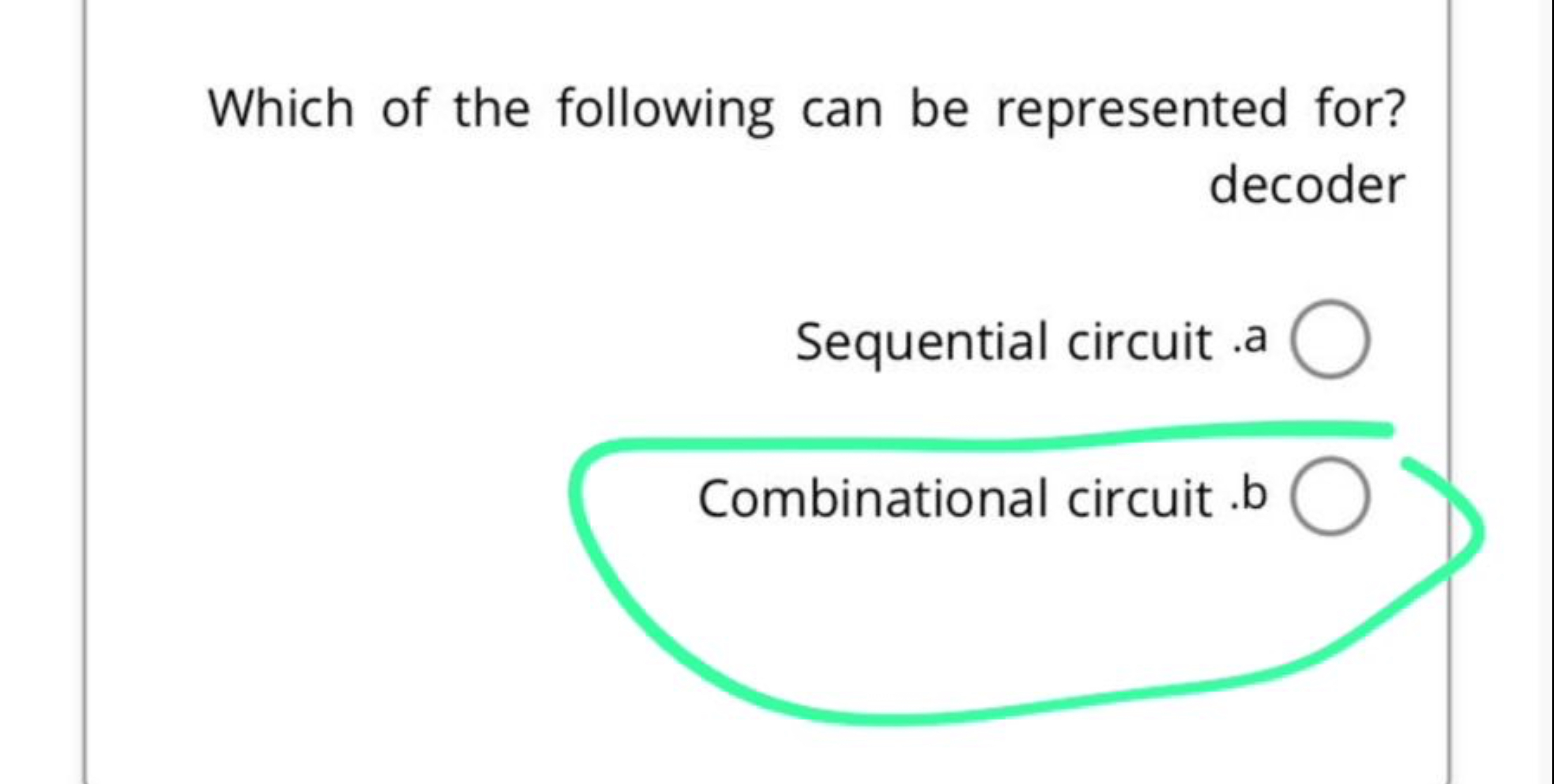 Solved Which of the following can be represented | Chegg.com