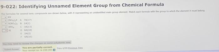 Solved 9-022: Identifying Unnamed Element Group from | Chegg.com