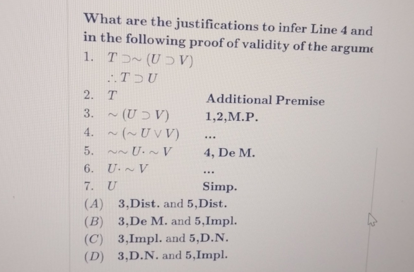 Solved What are the justifications to infer Line 4 ﻿and in | Chegg.com