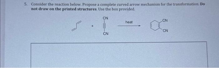 Solved Consider the reaction below. Propose a complete | Chegg.com
