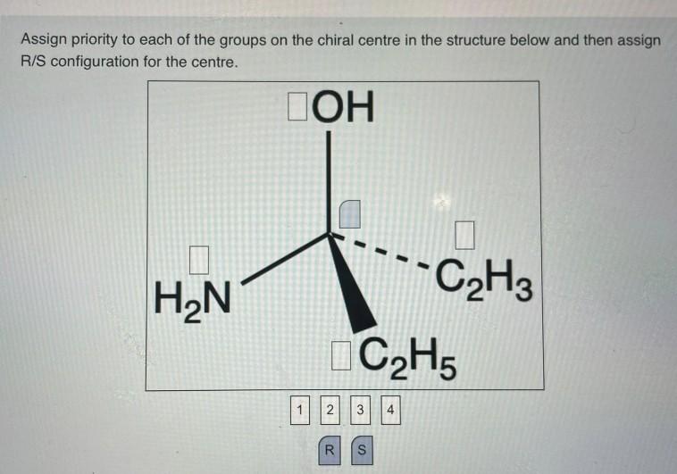 Solved Assign priority to each of the groups on the chiral | Chegg.com