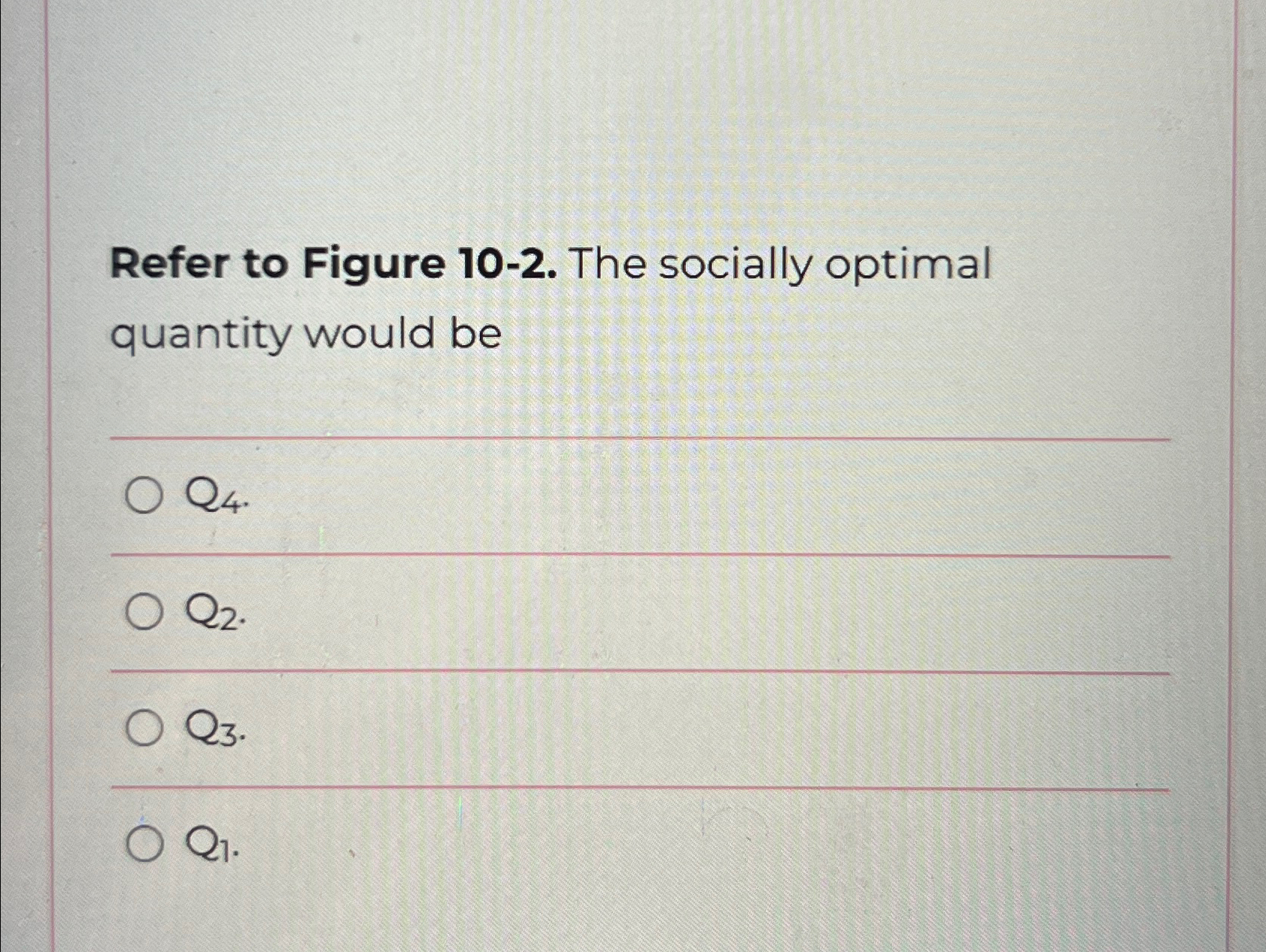 Solved Refer to Figure 10-2. ﻿The socially optimal quantity | Chegg.com