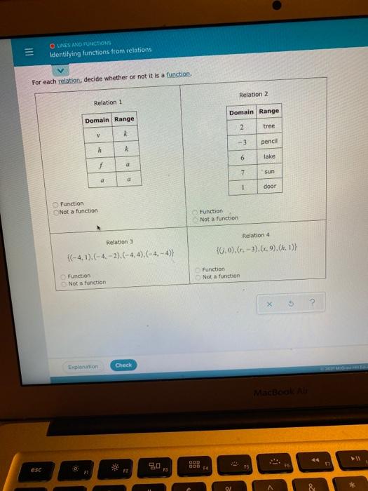 Solved O Lines And Function Identifying Functions From 8524