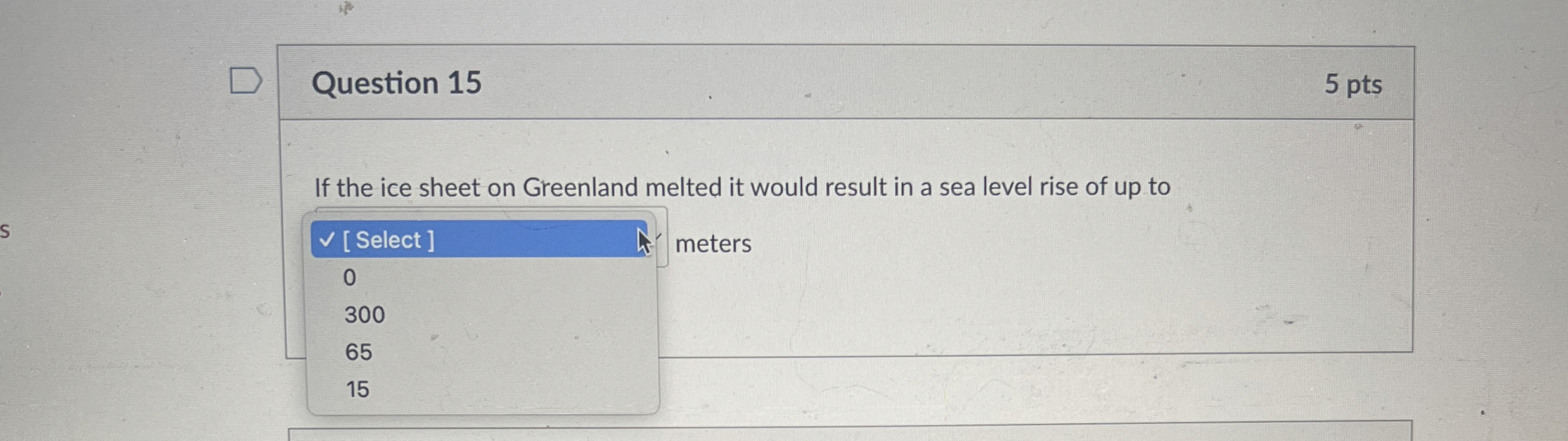 Solved Question 155 ﻿ptsIf the ice sheet on Greenland melted | Chegg.com