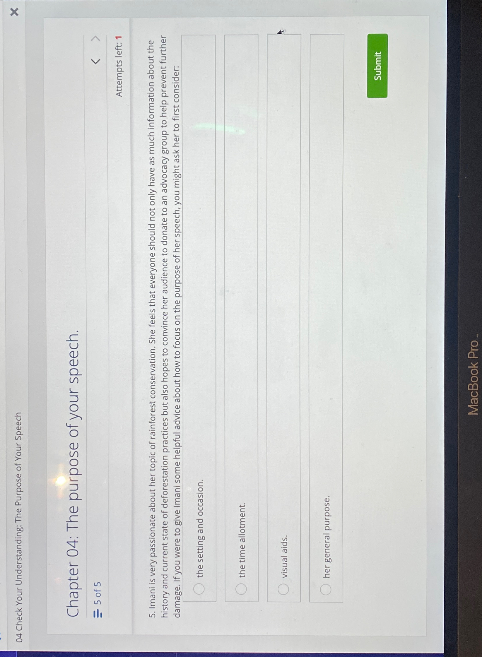 Solved 04 ﻿Check Your Understanding: The Purpose of Your | Chegg.com