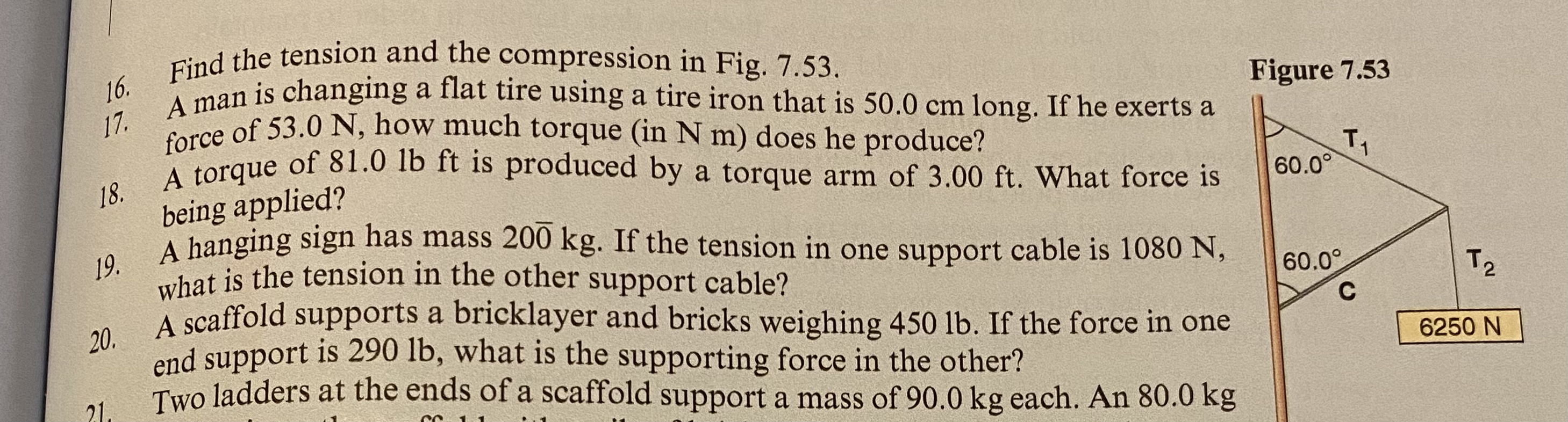 Solved Find the tension and the compression in Fig. | Chegg.com