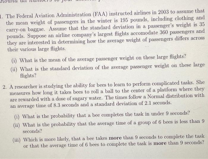 Solved 1. The Federal Aviation Administration (FAA) | Chegg.com