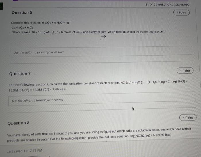 Solved Consider this reaction: 6CO2+6H2O+ light C6H12O6+6O2 | Chegg.com