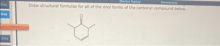 Solved Draw structural formulas for all of the enol forms of | Chegg.com