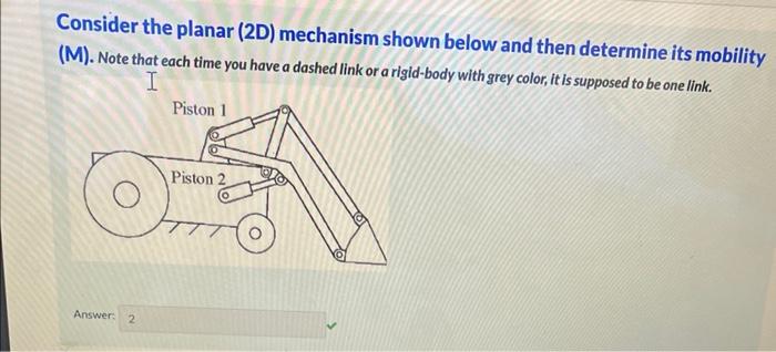 Solved Consider the planar (2D) mechanism shown below and | Chegg.com