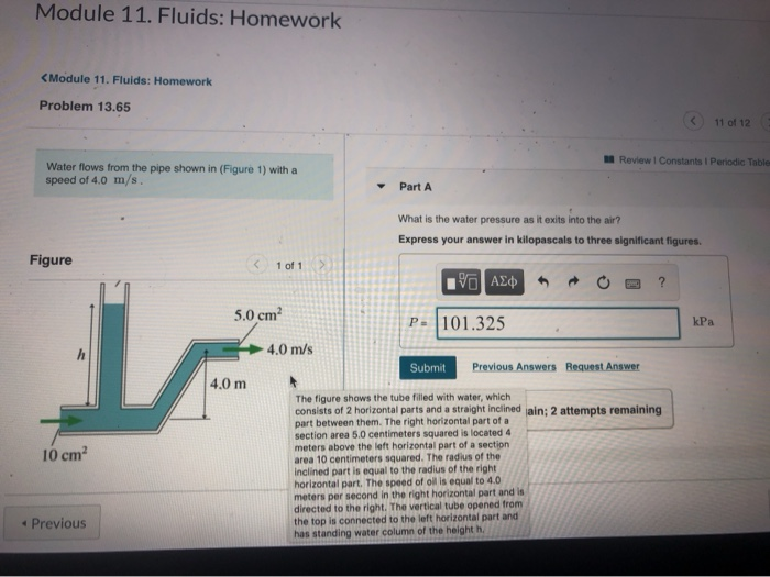 Solved Module 11. Fluids: Homework | Chegg.com