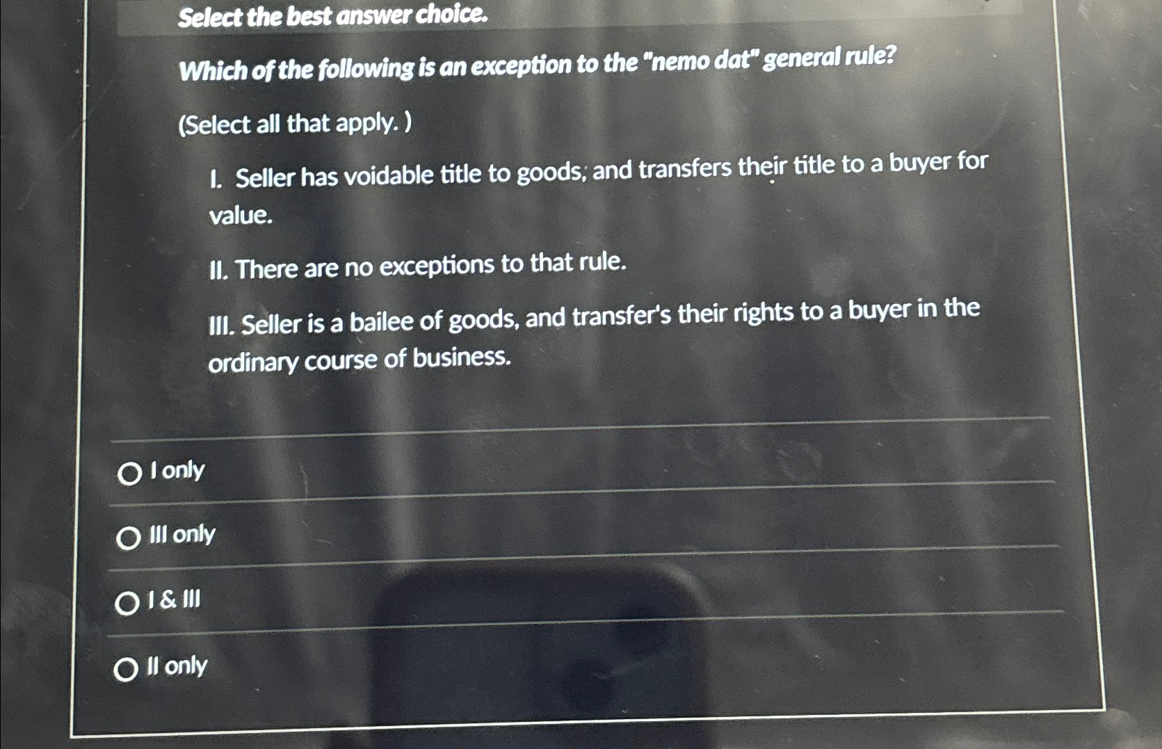 Solved Select the best answer choice.Which of the following | Chegg.com