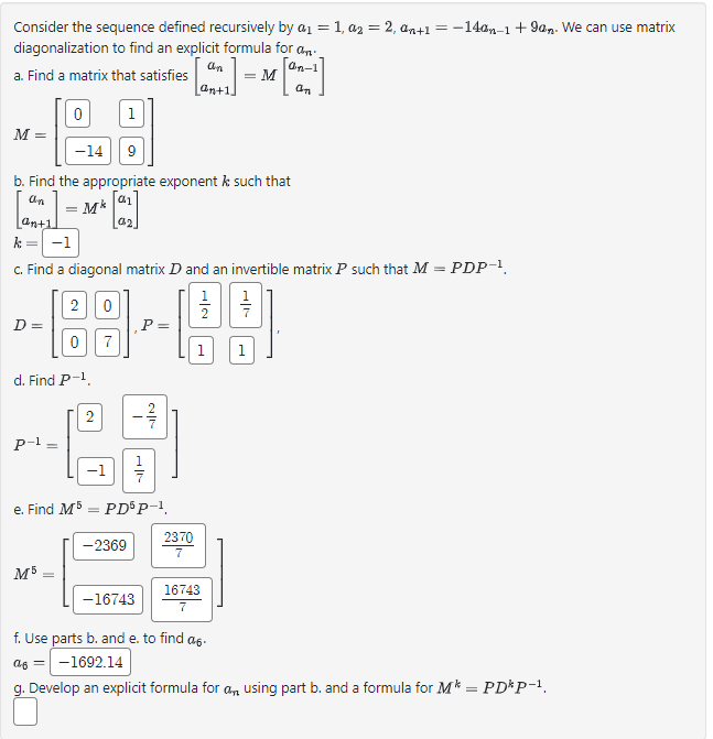 Solved by an EXPERT Consider the sequence defined recursively by | Chegg.com